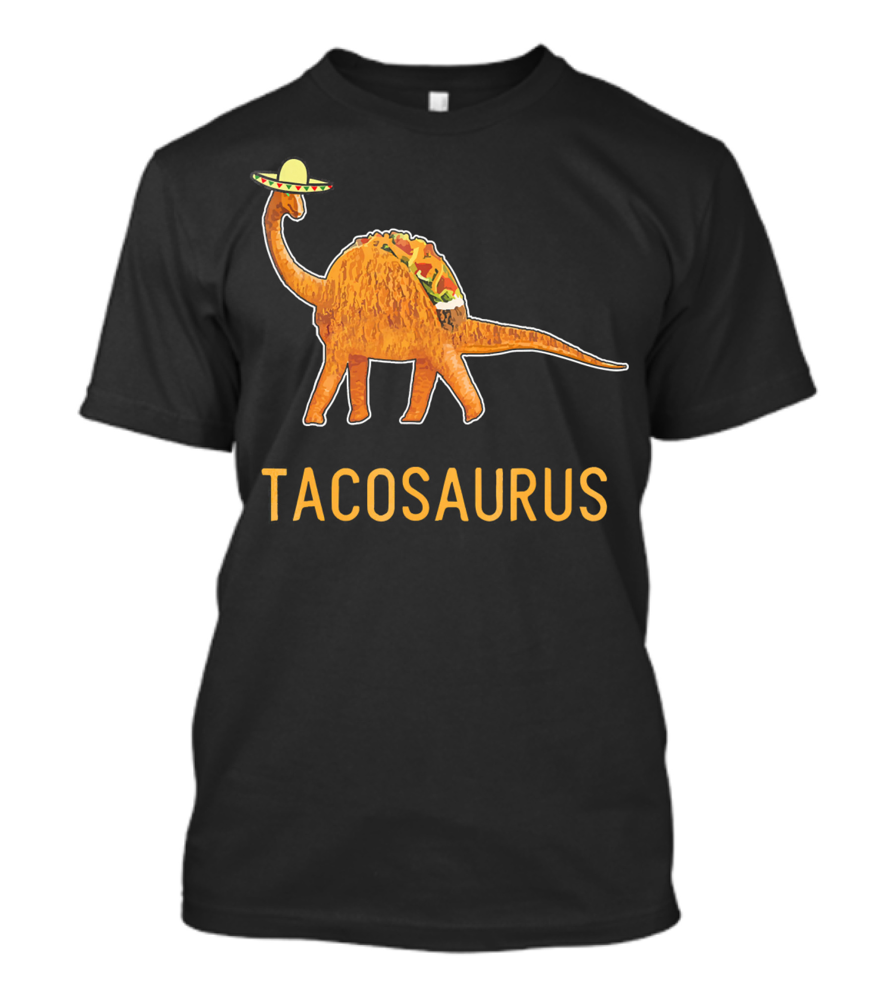 Funny Cinco De Mayo Tacosaurus Dinosaur In Sombrero With Taco Back T-Shirt
