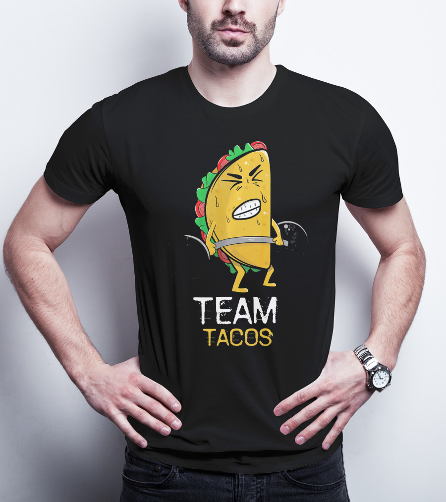 Team Tacos Lifting Facial Expression Sweat Weightlifting T-Shirt