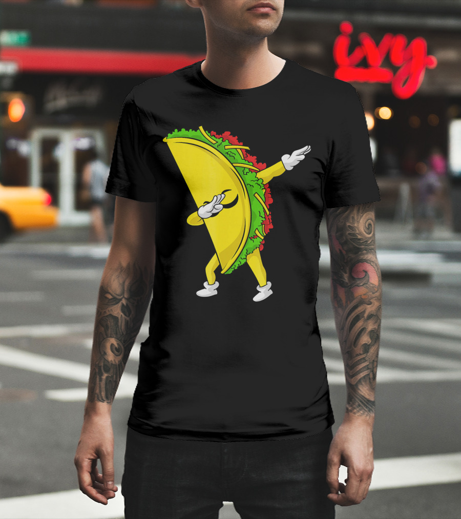 Dabbing Taco Cinco De Mayo Mexican Fiesta T-Shirt