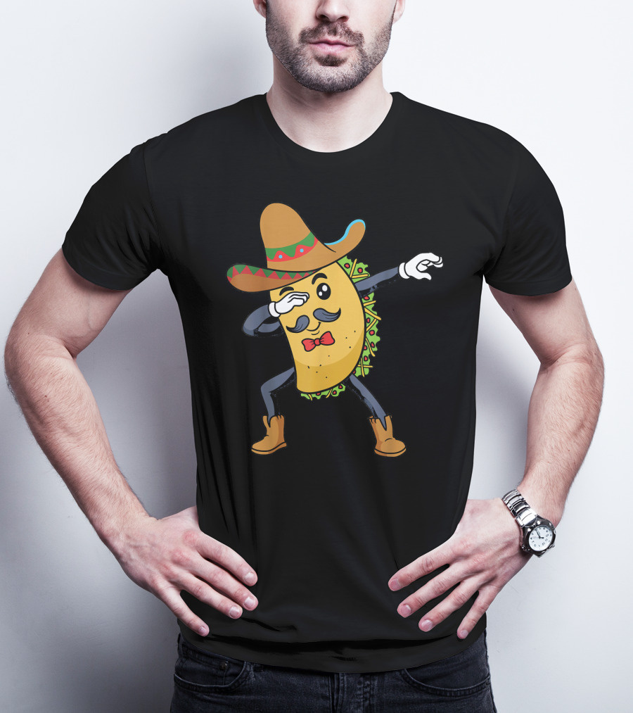Cinco De Mayo Sombrero Dabbing Taco Fiesta T-Shirt