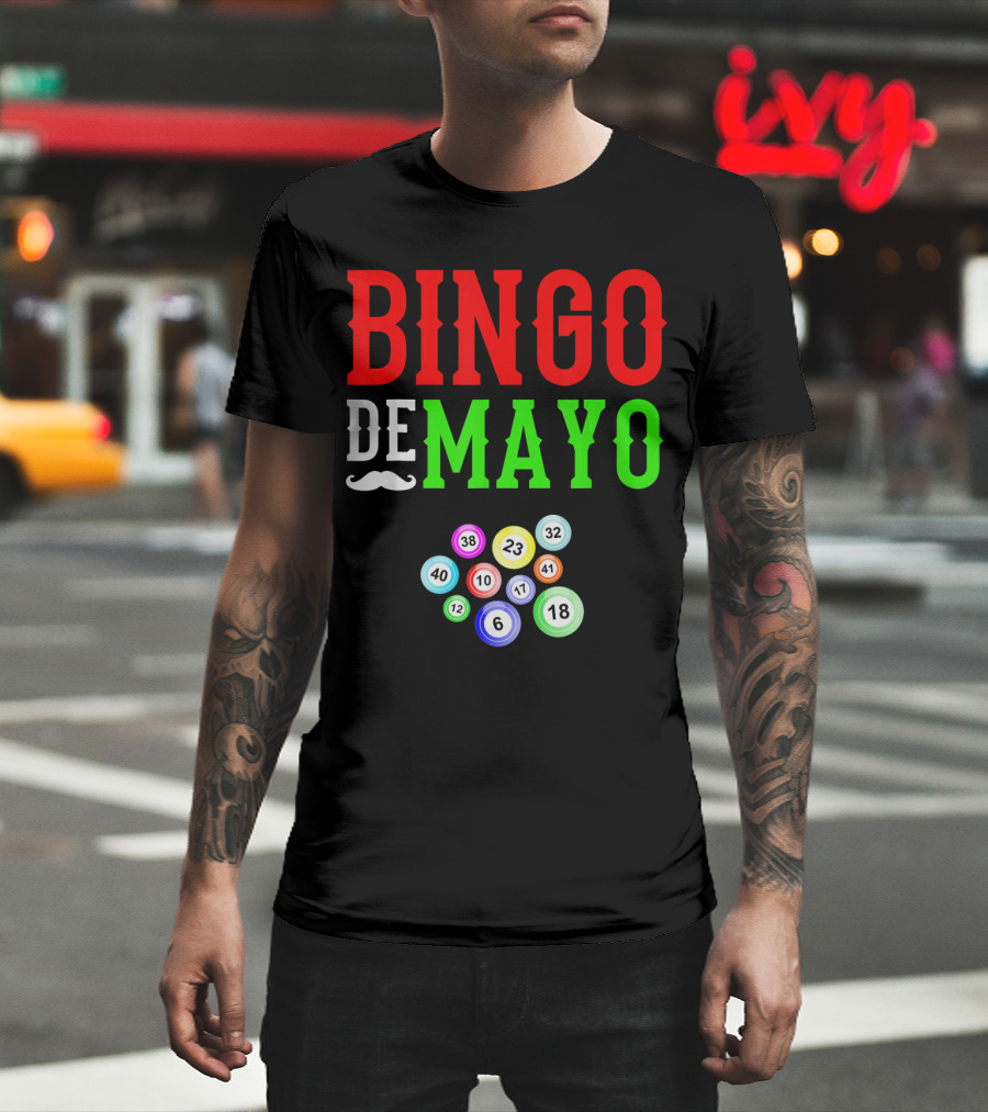 Bingo De Mayo Funny Mexico Bingo Balls T-Shirt