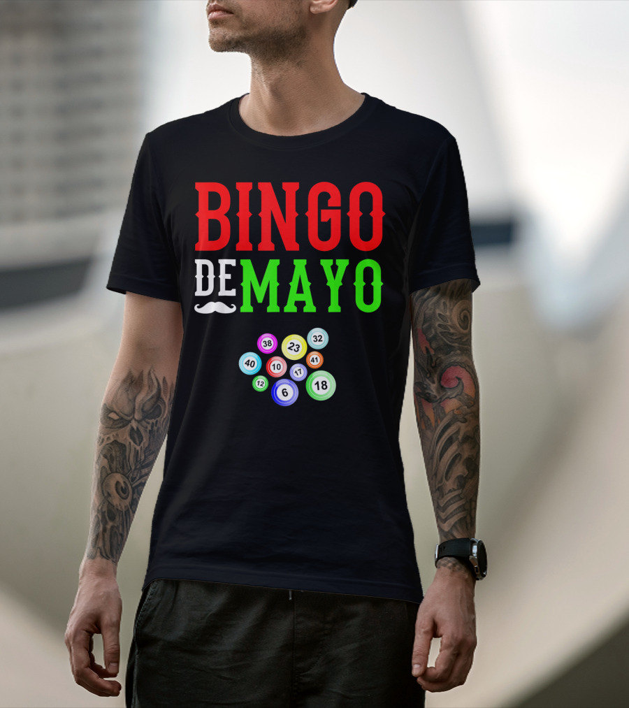 Bingo De Mayo Funny Mexico Bingo Balls T-Shirt