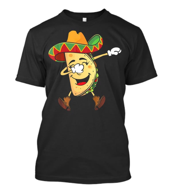 Dabbing Taco Sombrero Mexican Cinco De Mayo T-Shirt