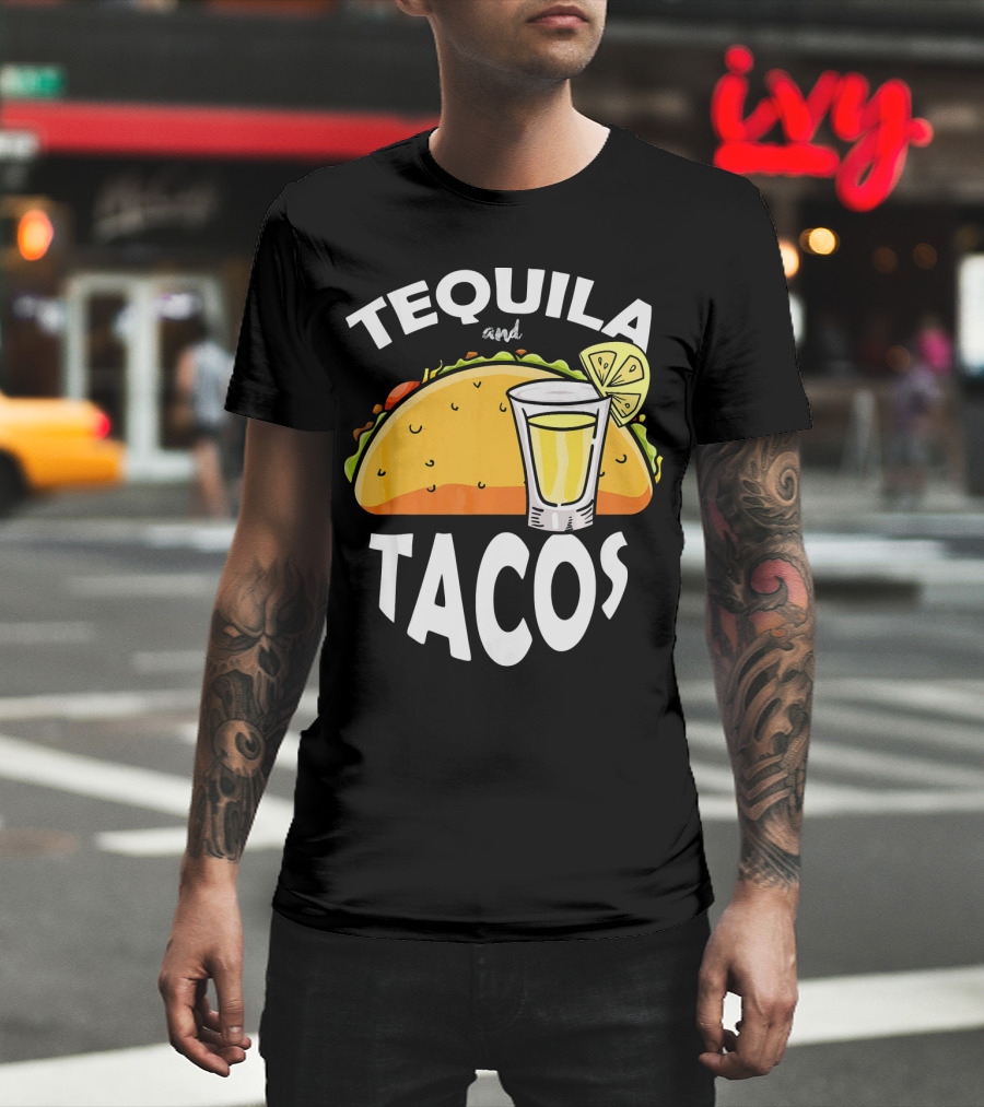 Tequila And Tacos Lime Cinco De Mayo Fiesta T-Shirt