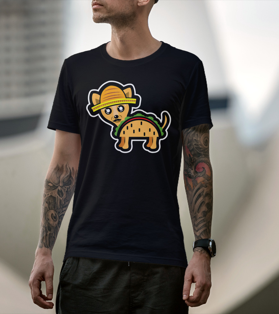 Funny Chihuahua Taco Mexico Sombrero Cin T-Shirt