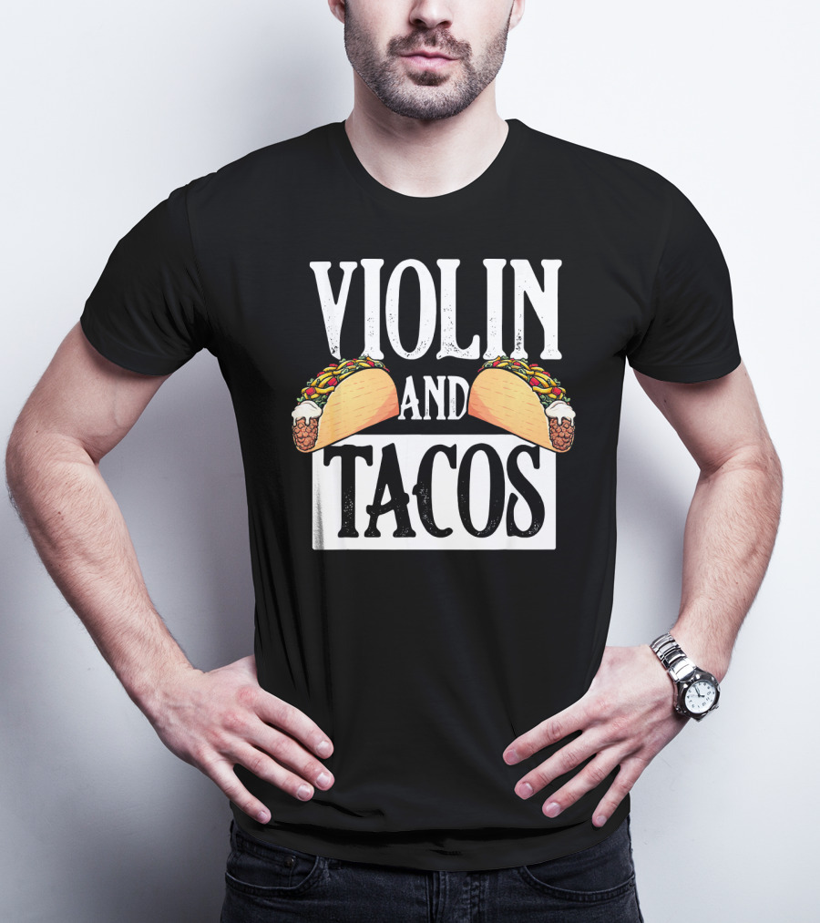 Violin And Tacos Cinco De Mayo Lat T-Shirt