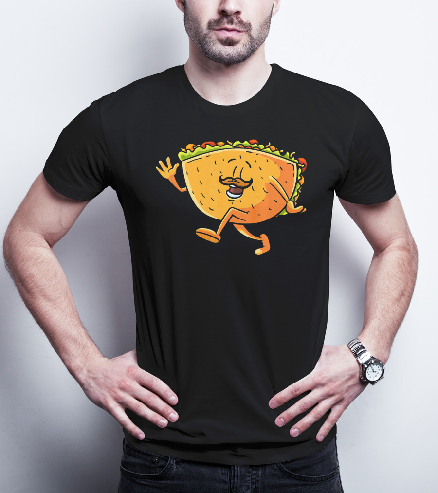 Funny Taco Cartoon Mexican Cinco De Mayo T-Shirt