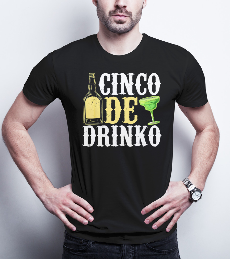 Cinco De Mayo Drinko Bottle Margarita T-Shirt