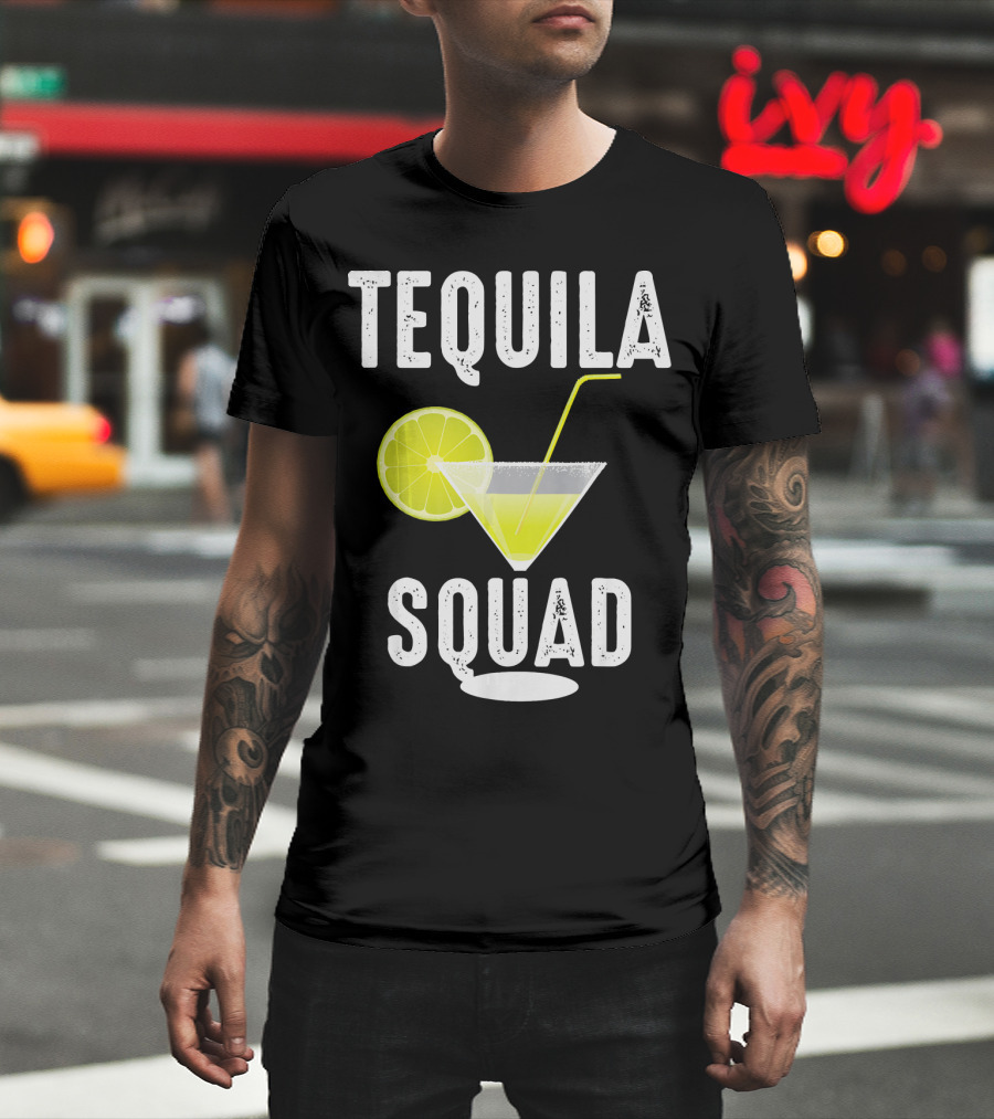 Tequila Squad Lime Margarita Drink Fan T-Shirt