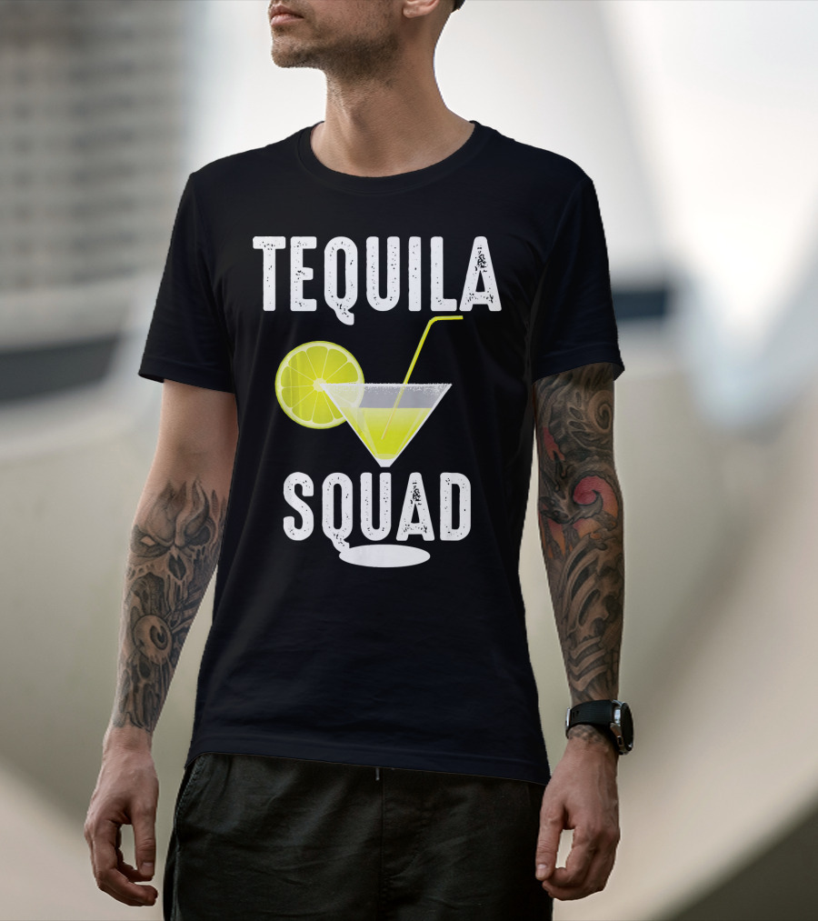 Tequila Squad Lime Margarita Drink Fan T-Shirt