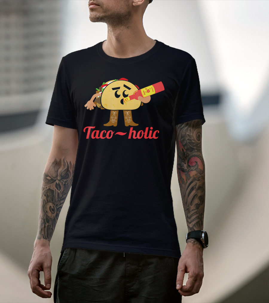 Taco-holic Funny Taco Holic Cinco De May Mexican Fiesta T-Shirt