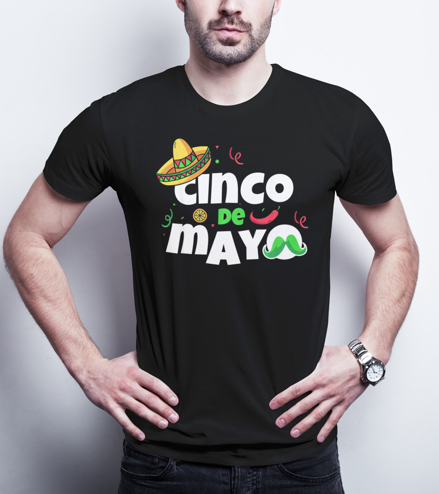 Cinco De Mayo Sombrero Pepper Fiesta T-Shirt