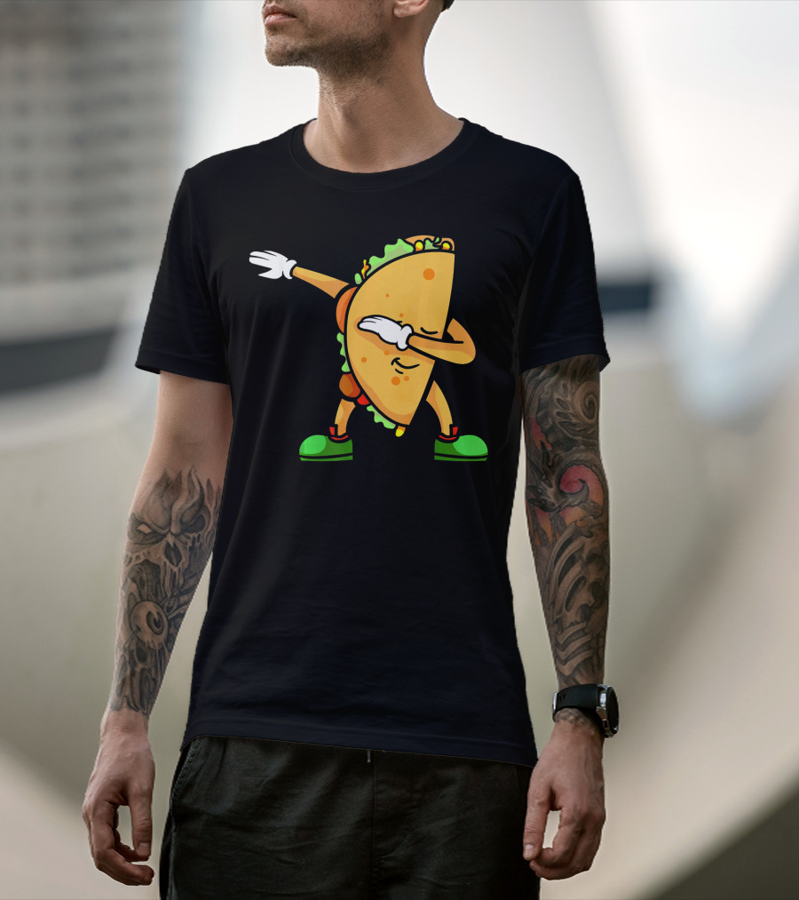 Funny Dabbing Taco Mexican Cinco De Mayo Fiesta T-Shirt