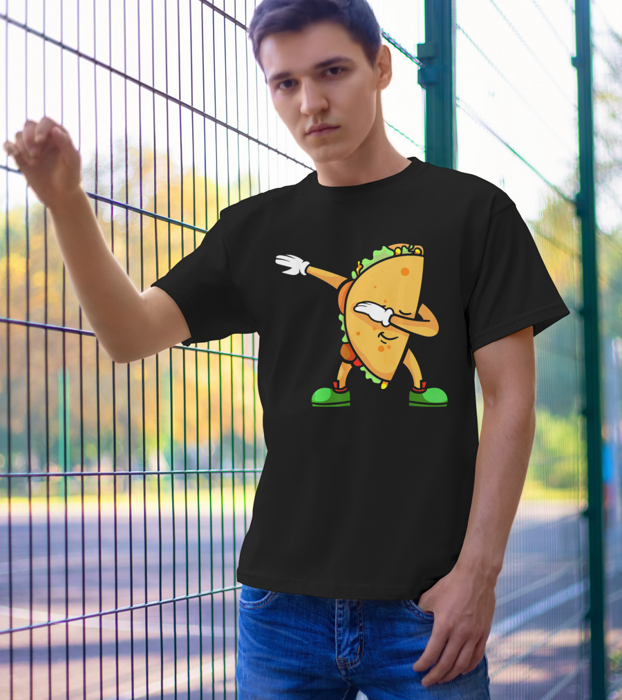 Funny Dabbing Taco Mexican Cinco De Mayo Fiesta T-Shirt