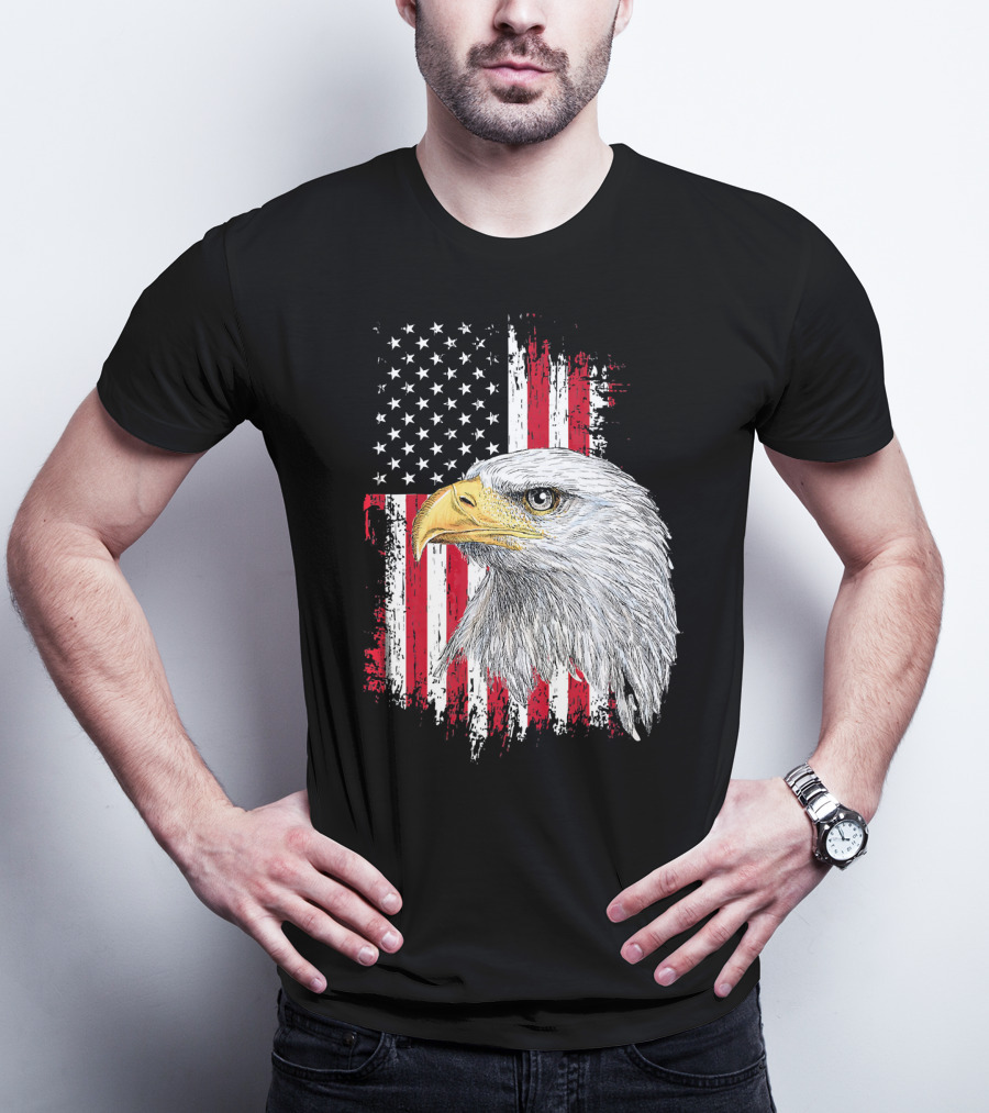 USA Bald Eagle American Flag Independence Day Fourth Of July T-Shirt