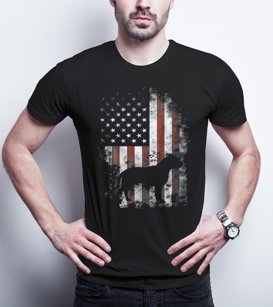American Pitbull Terrier Flag T-Shirt