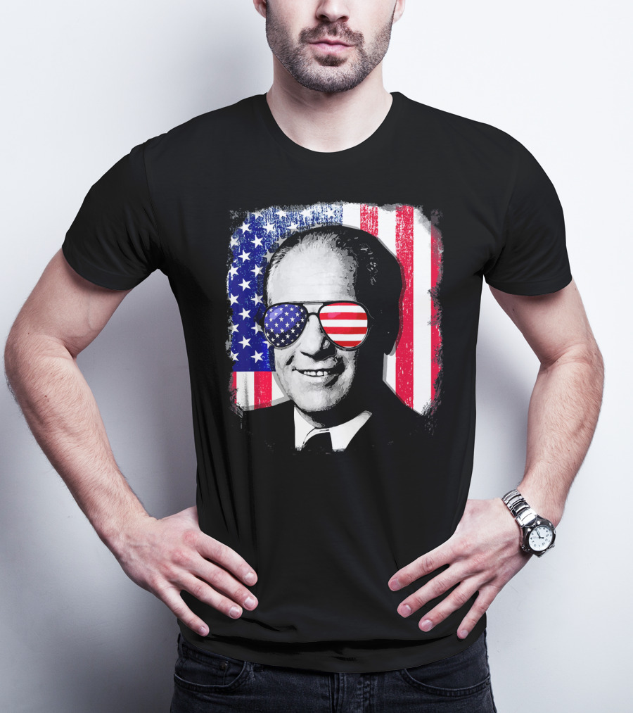 Gerald Ford American Flag Sunglasses Independence Day T-Shirt