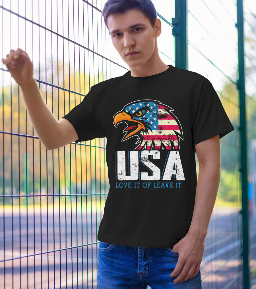USA Eagle Love It Or Leave It America T-Shirt