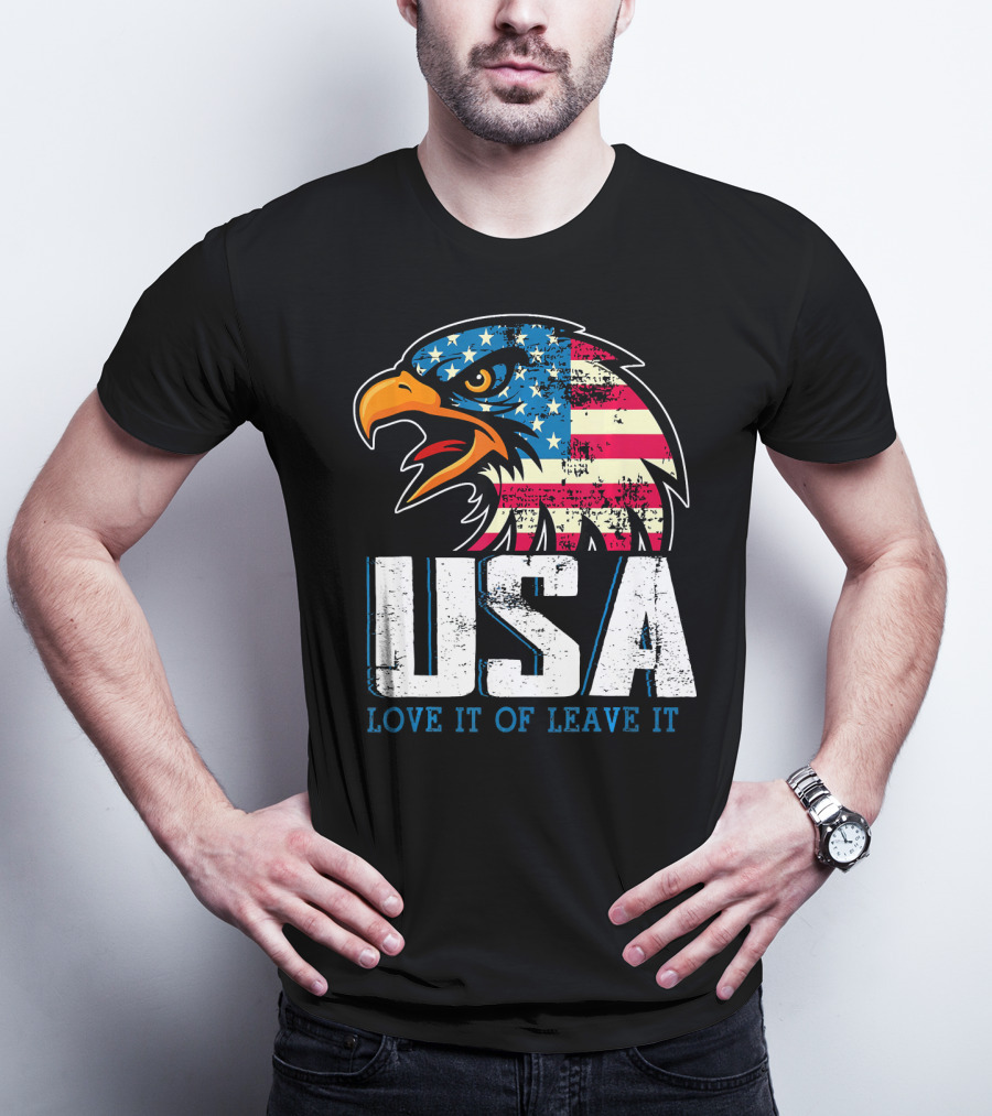 USA Eagle Love It Or Leave It America T-Shirt