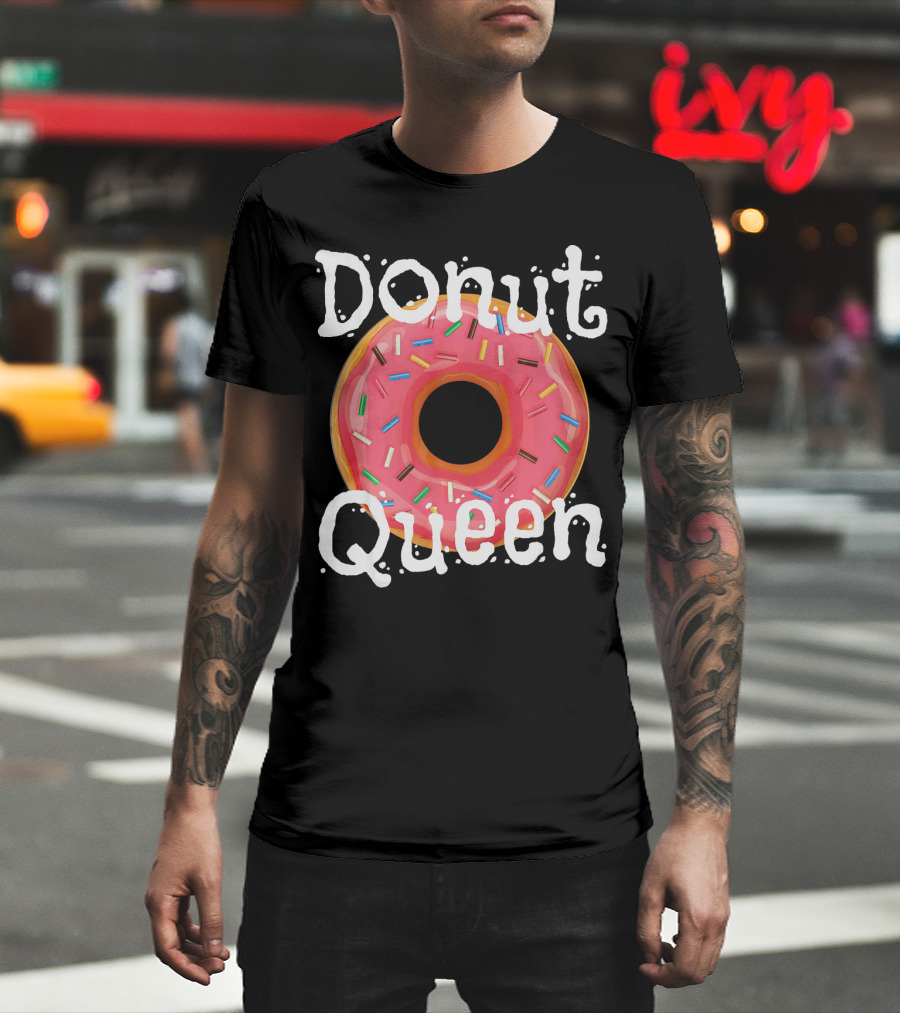 Donut Queen Sprinkled Pink Donut Enthusiast T-Shirt