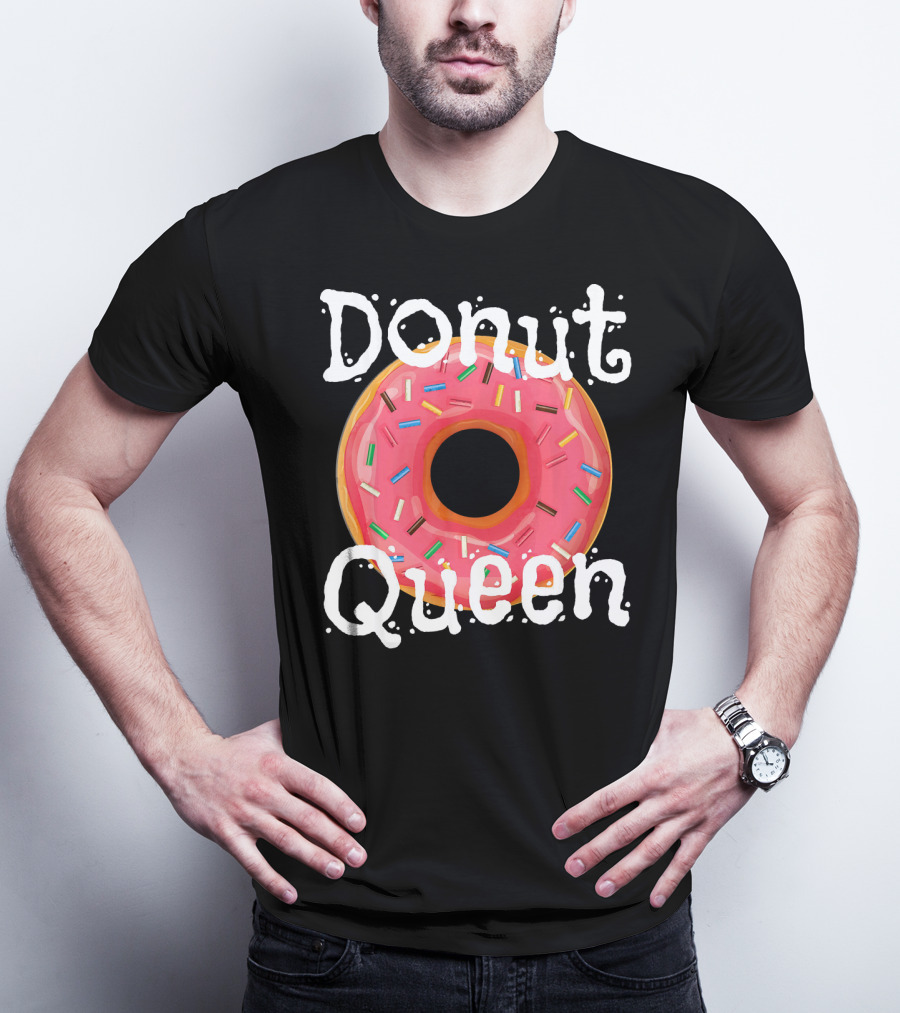 Donut Queen Sprinkled Pink Donut Enthusiast T-Shirt