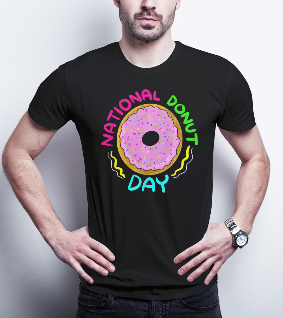 National Donut Day Cool Sweet Tooth Party Celebration With Sprinkles T-Shirt
