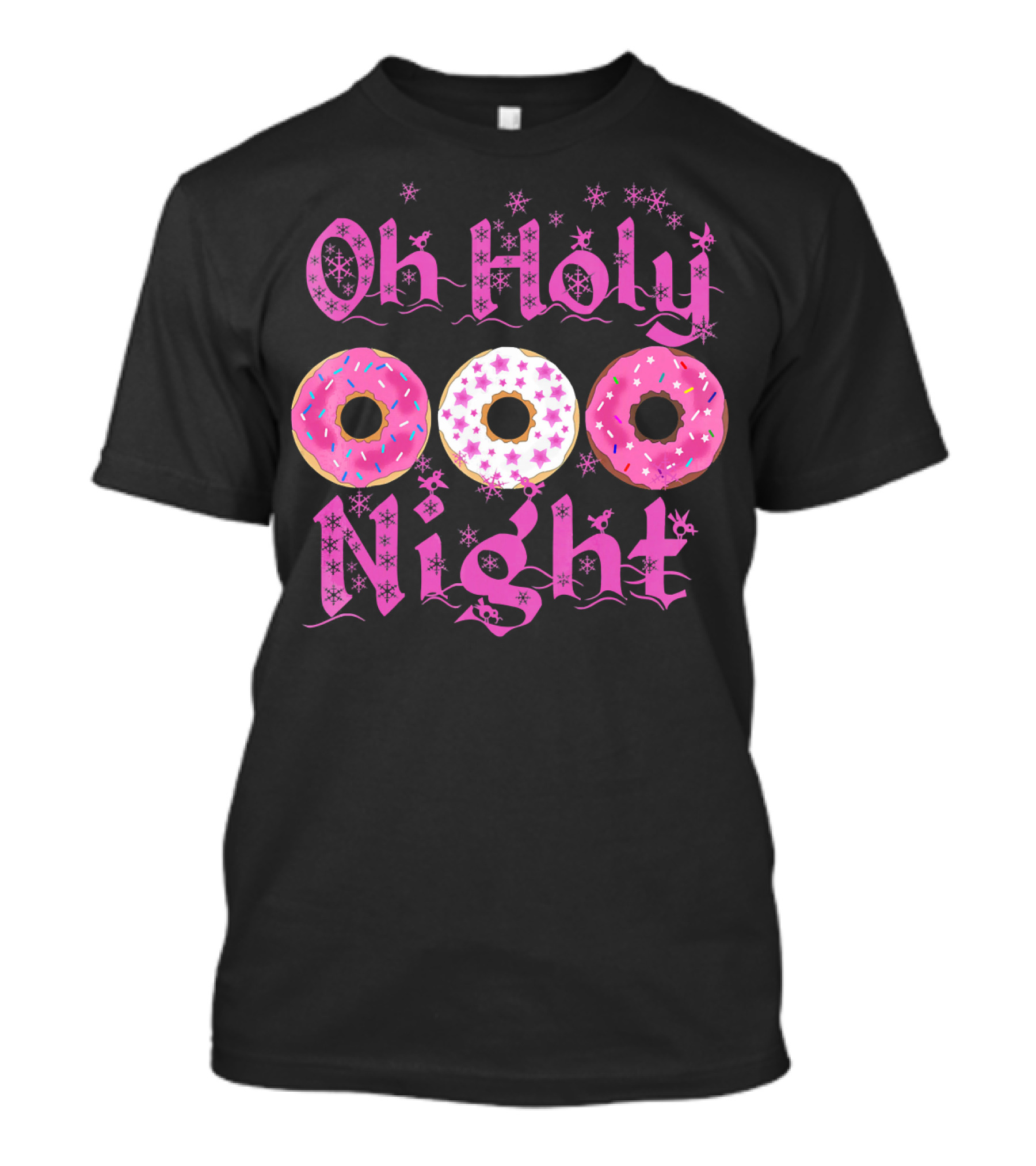 Oh Holy Night Donut Starry Pink Trio T-Shirt