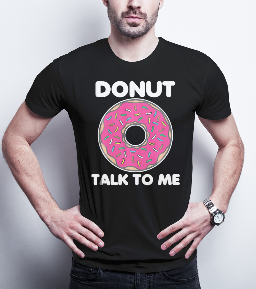 Donut Talk To Me Pink Frosted Sprinkles T-Shirt