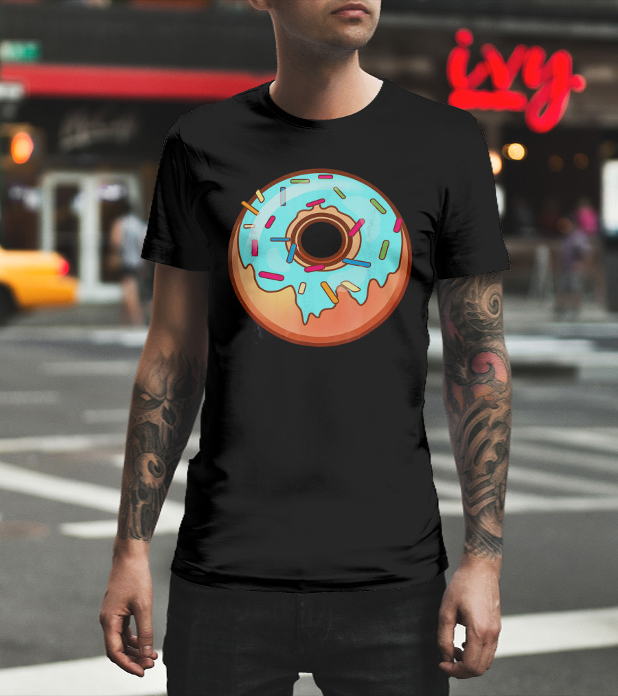 Humorous Mega Donut With Colorful Sprinkles T-Shirt