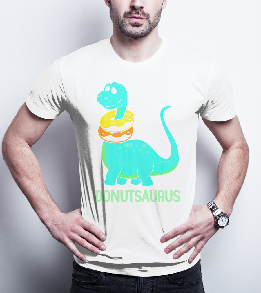 Brachiosaurus Donut Donutsaurus Cute Dinosaur With Treats T-Shirt