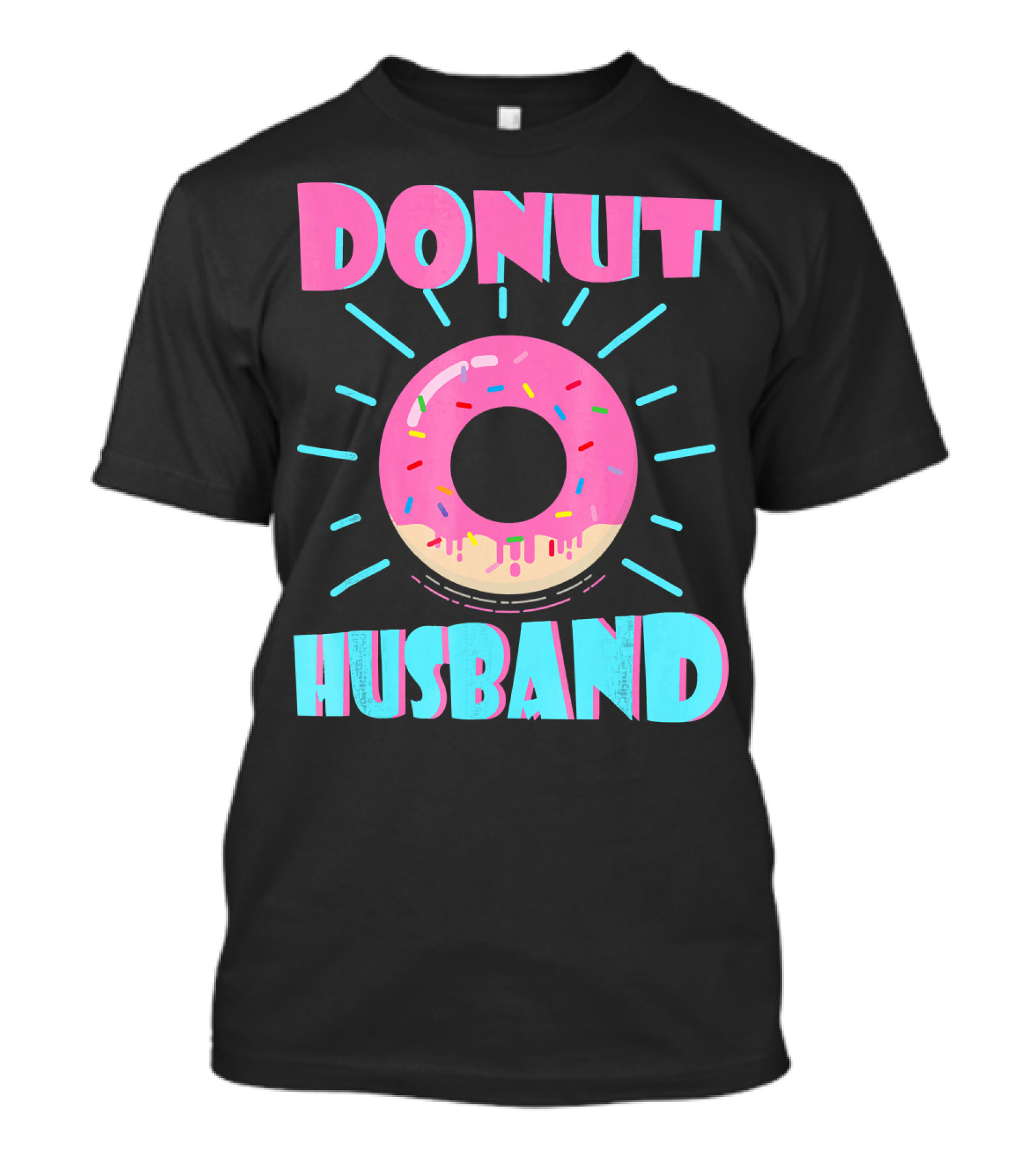 Donut Husband Pink Frosted Donut With Sprinkles T-Shirt