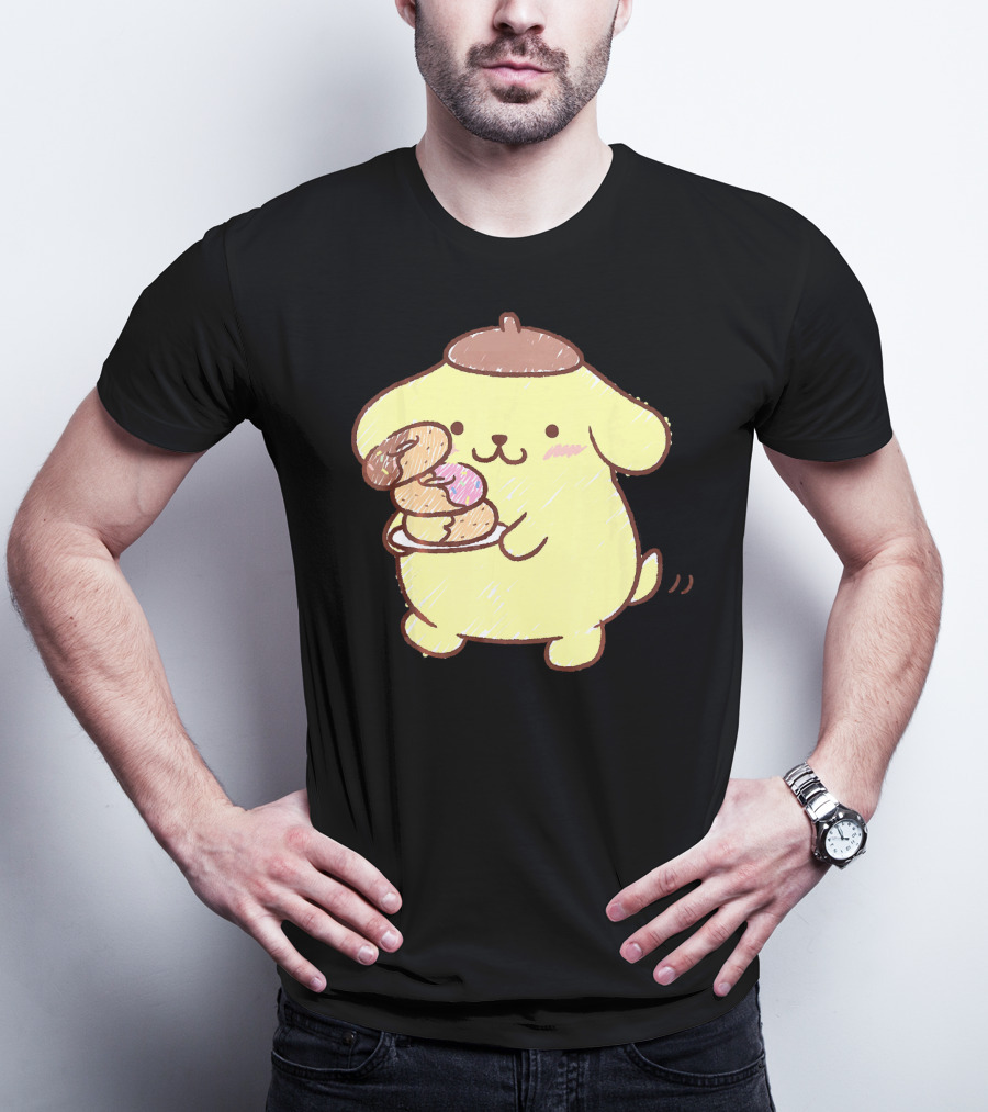 Pompompurin Enjoying Sweet Donuts T-Shirt
