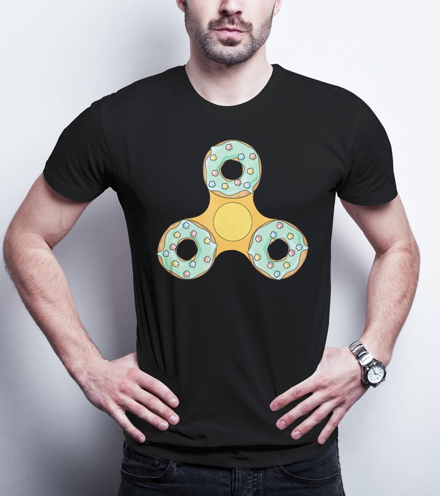 Fidget Spinner Donut Design With Sprinkles T-Shirt