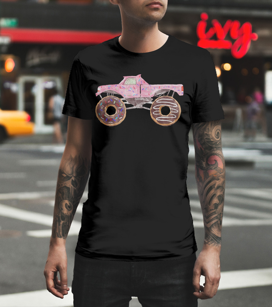 Yummy 4WD Monster Truck Donut Wheels T-Shirt