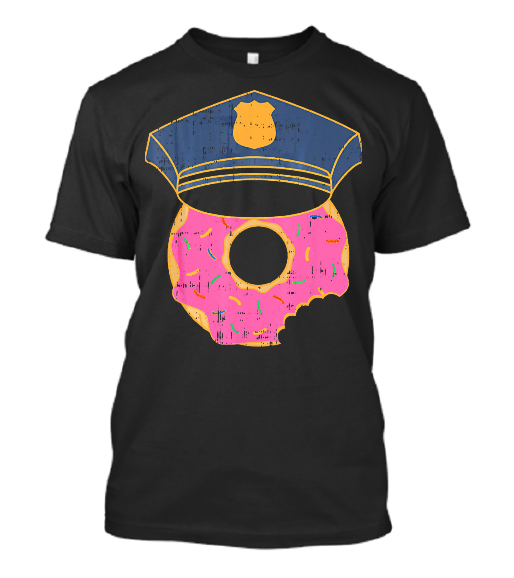Donut Sprinkles Police Hat Cop Awesome Iconic T-Shirt