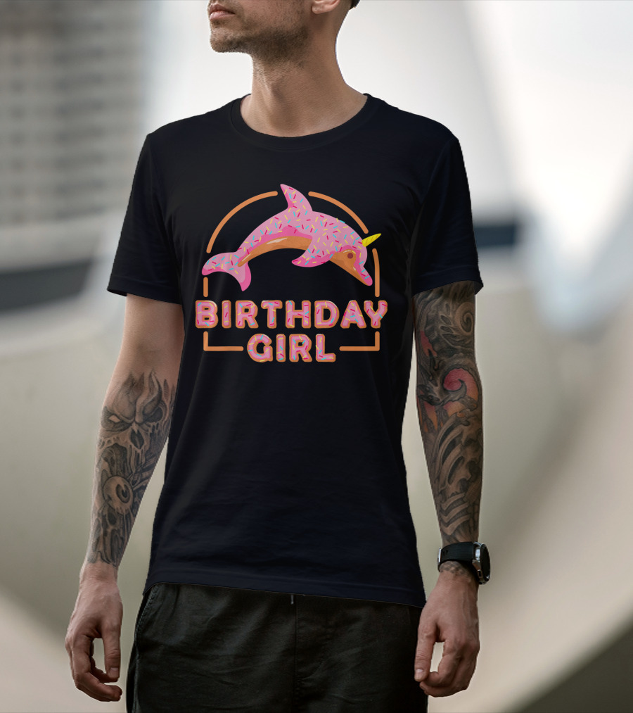 Birthday Girl Sweet Dolphicorn Donut Bday T-Shirt