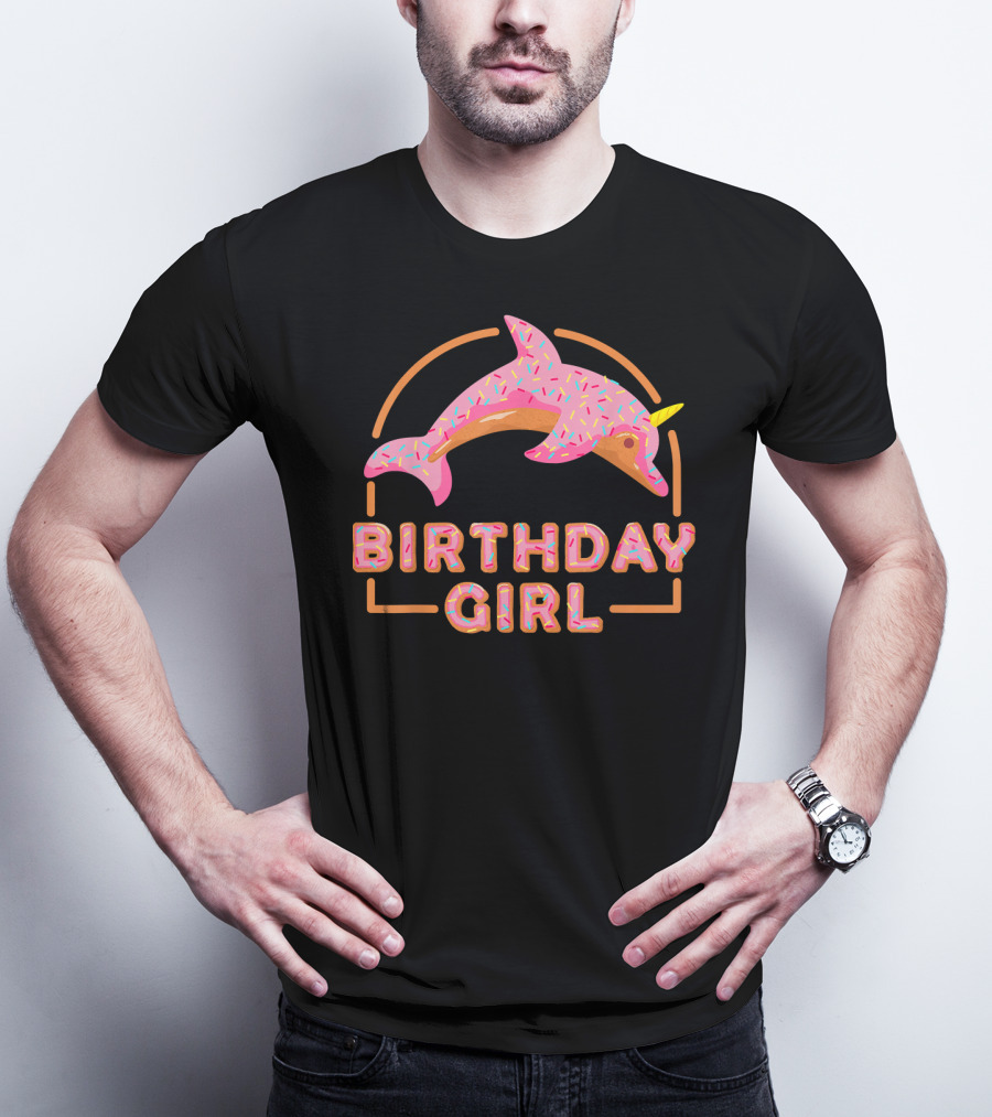 Birthday Girl Sweet Dolphicorn Donut Bday T-Shirt