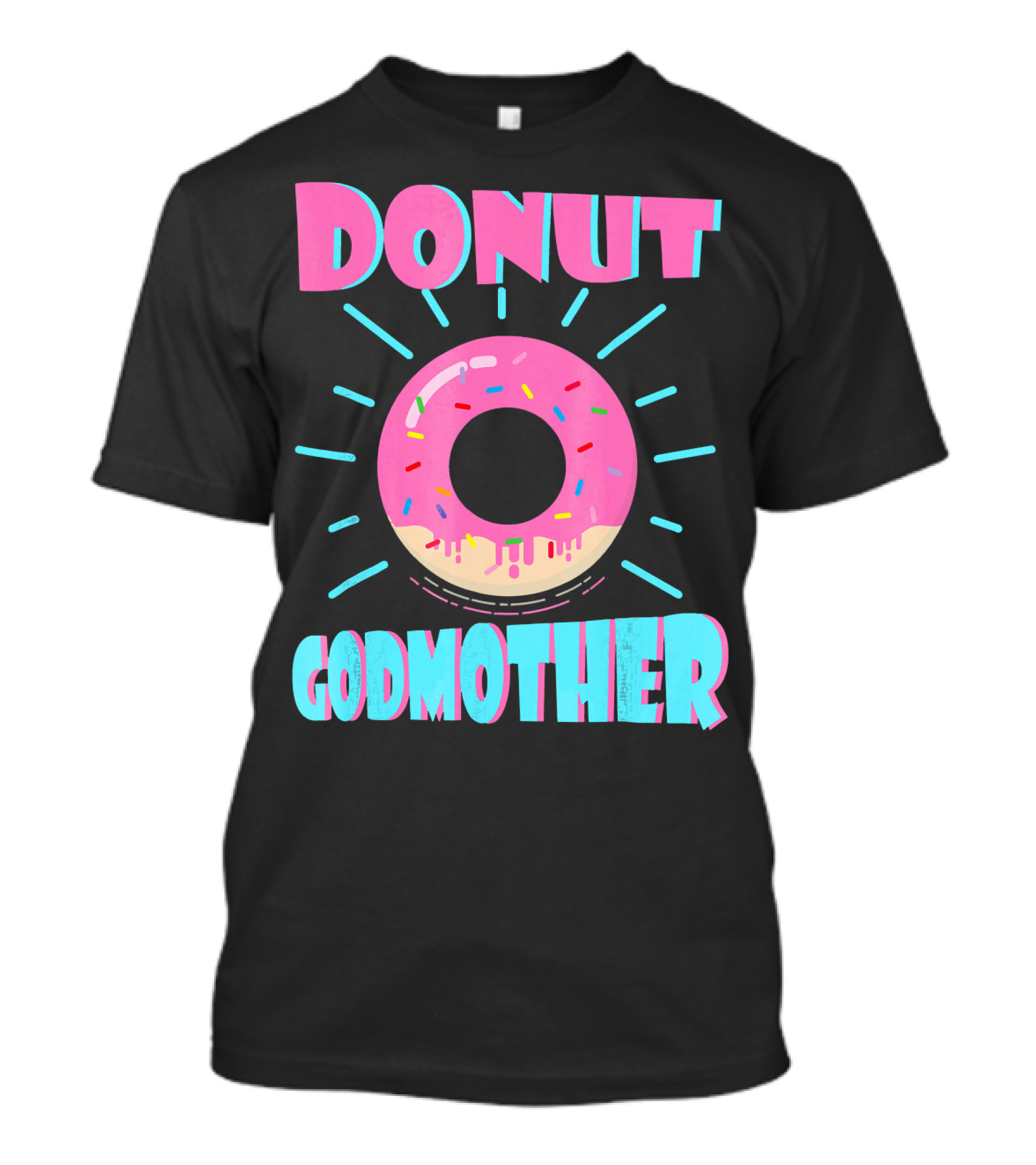 Donut Godmother Pink Frosted Donut With Sprinkles T-Shirt