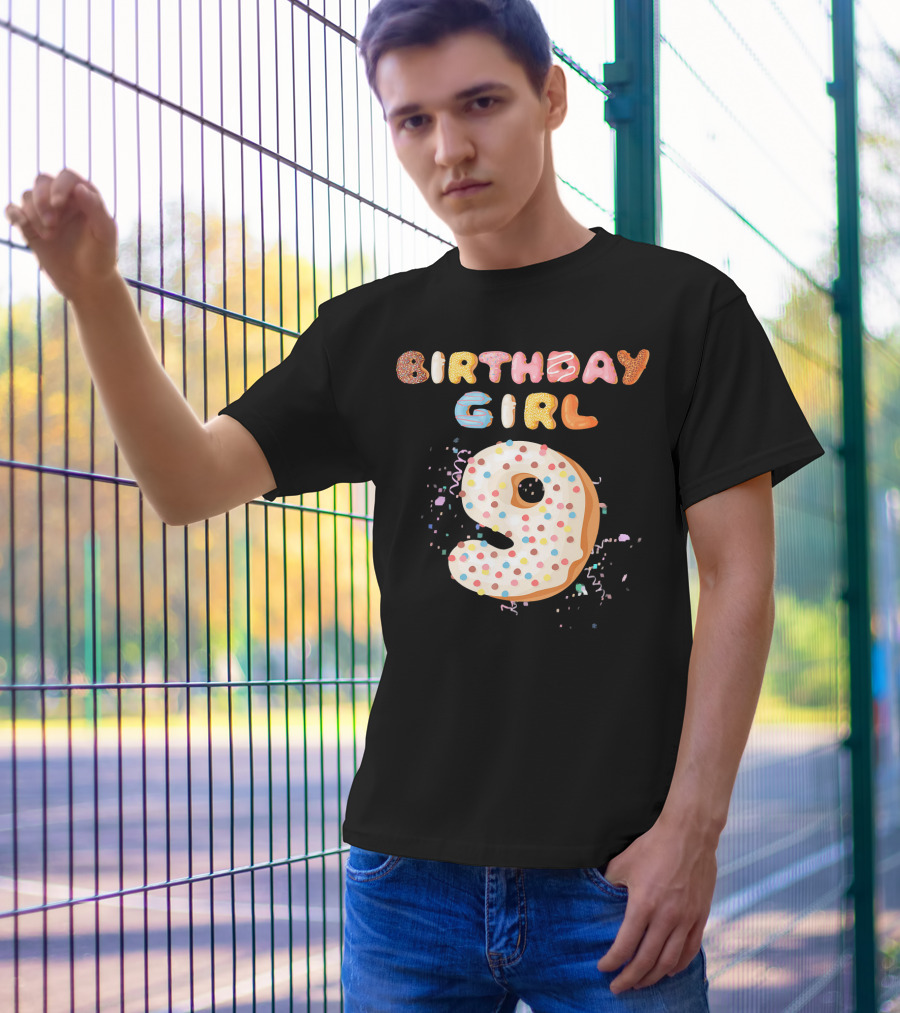 Birthday Girl Donut 9 T-Shirt