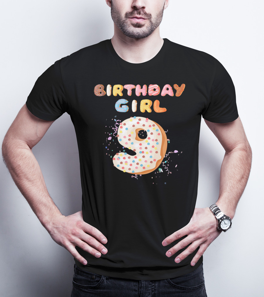 Birthday Girl Donut 9 T-Shirt