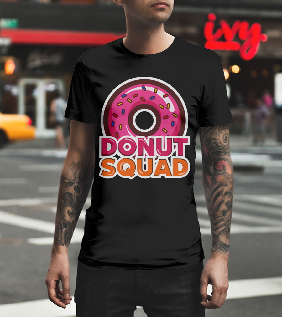 Cool Donut Squad Funny Doughnut Group With Sprinkles T-Shirt