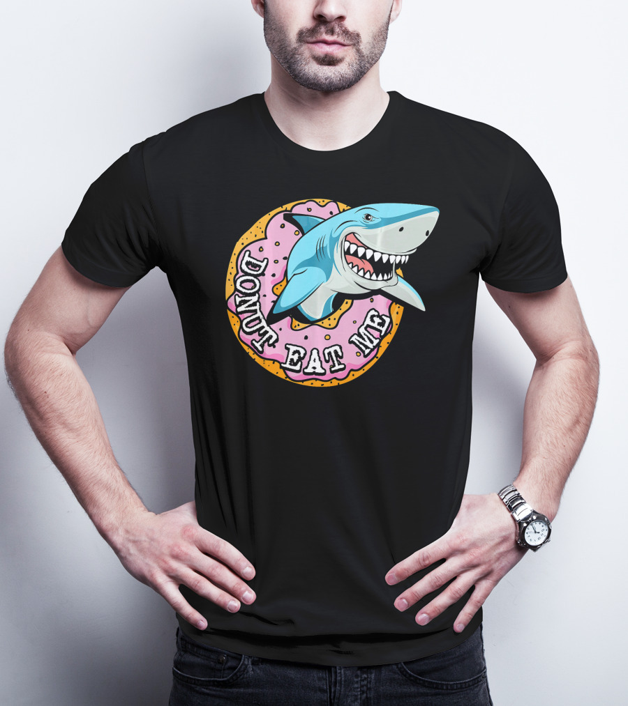 Donut Eat Me Shark Ocean Me T-Shirt