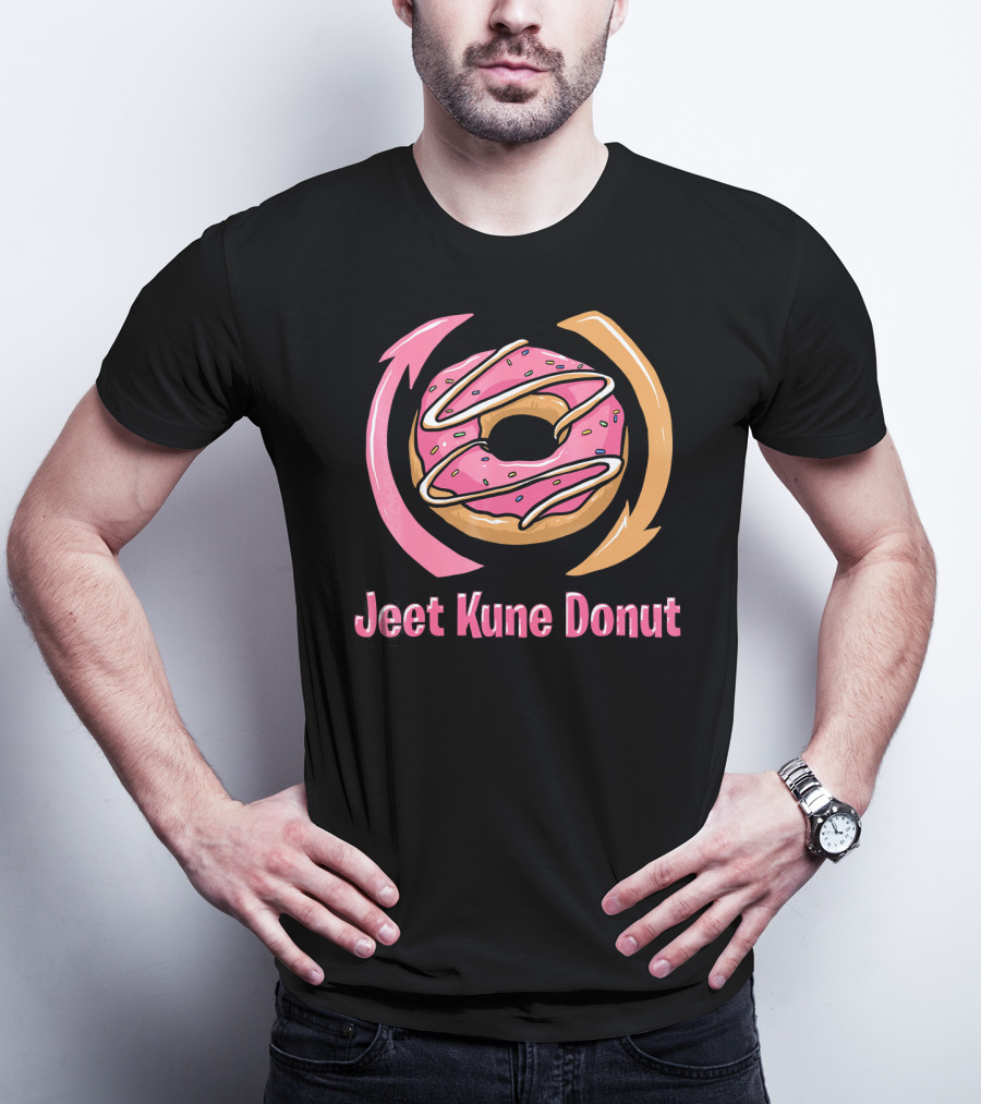 Jeet Kune Donut IIFY Pink Frosted Donut Martial Arts Humor T-Shirt