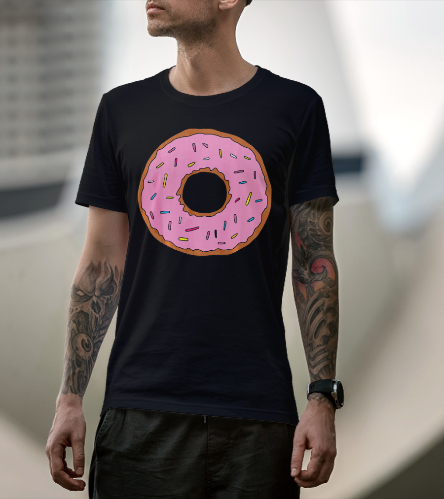 Pink Sprinkled Donuts Delicious Sweets Foodie T-Shirt