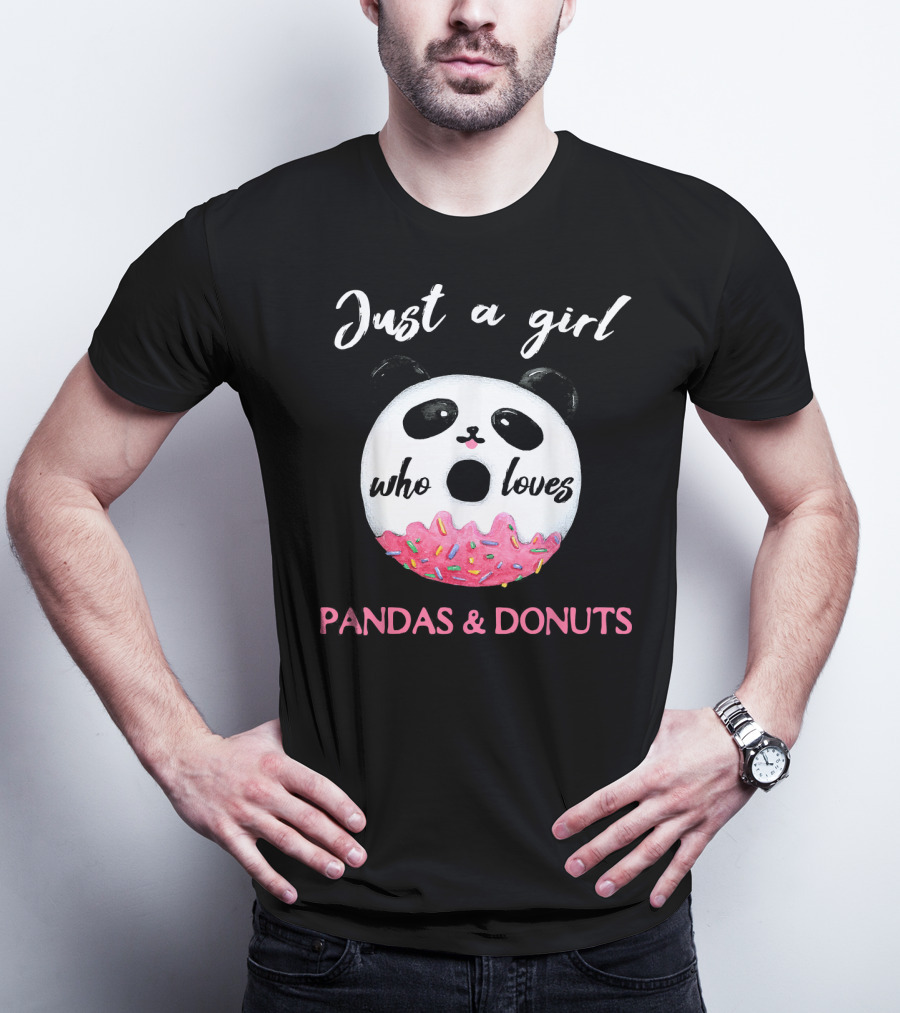 Just A Girl Who Loves Pandas And Donuts T-Shirt