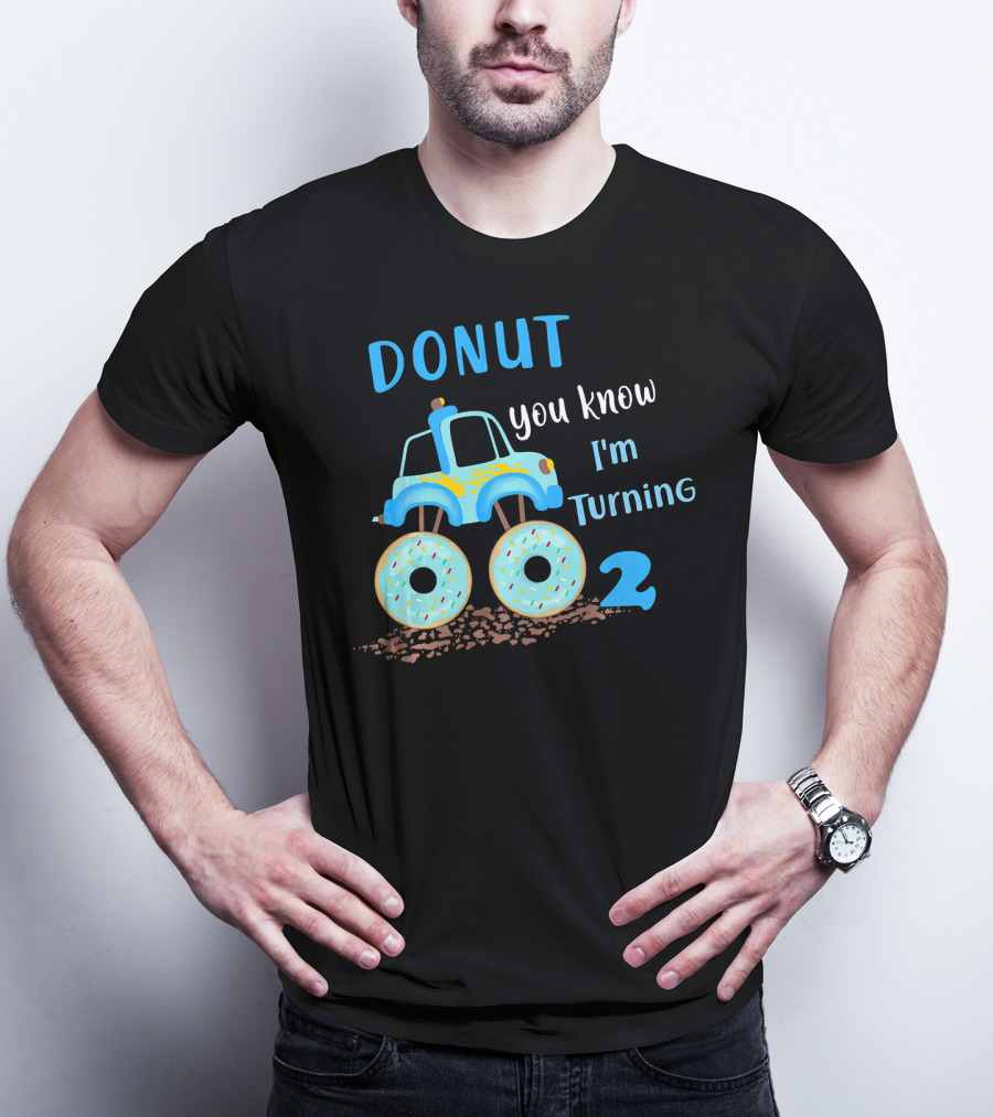 Donut You Know I'm Turning 2 Donut Funny 2nd Birthday T-Shirt