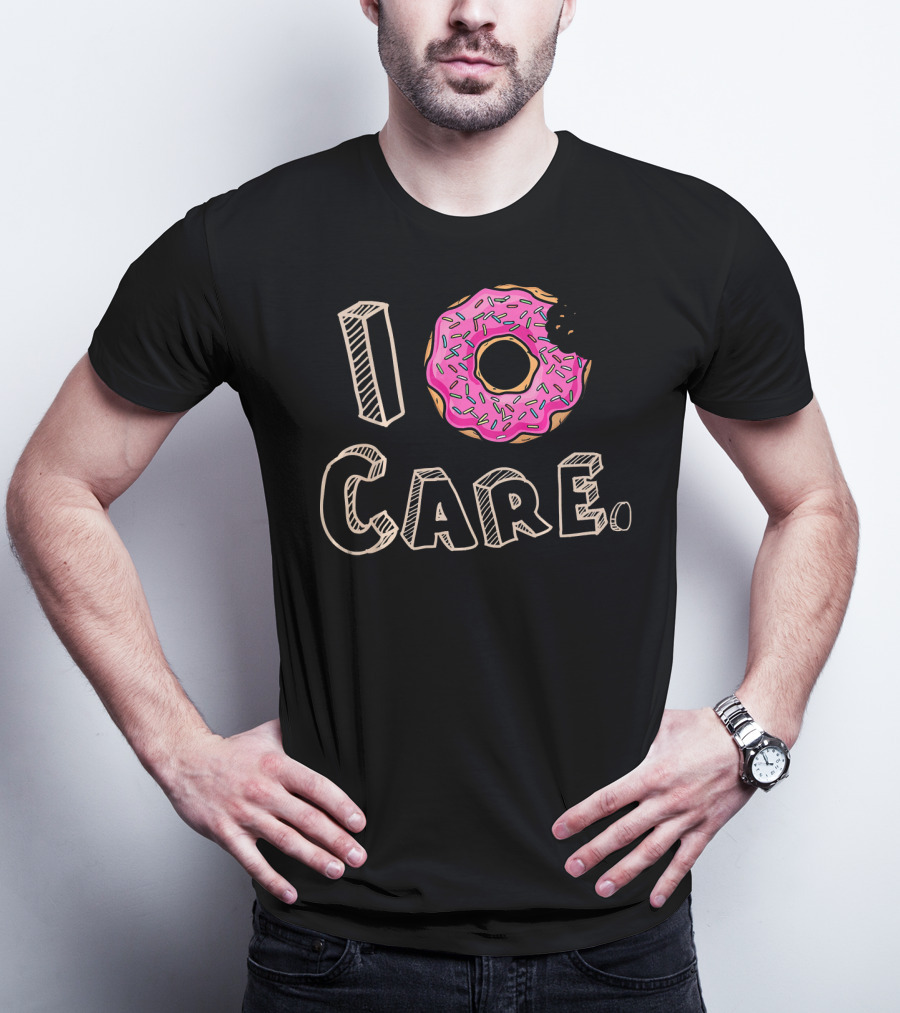 I Donut Care Pink Sprinkle Food Humor T-Shirt