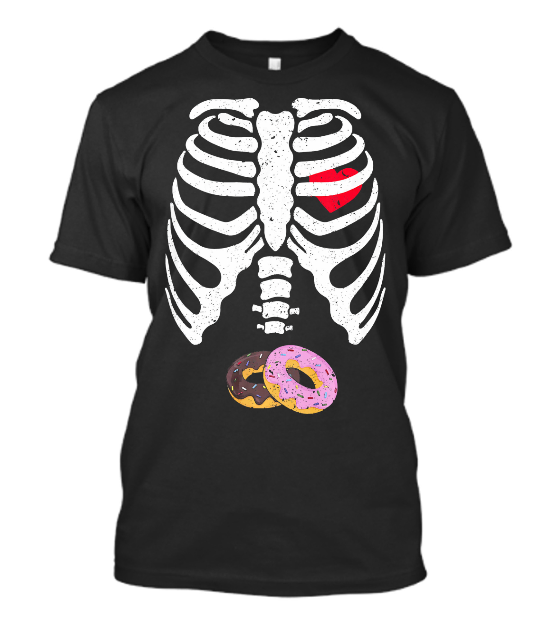 Halloween Pregnancy Skeleton Donut Baby Costume T-Shirt