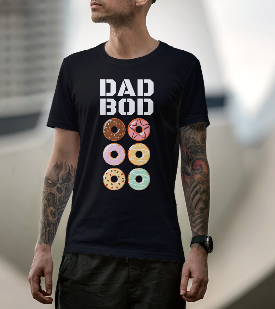 Dad Bod Donut Six Pack Abs Funny Mens T-Shirt
