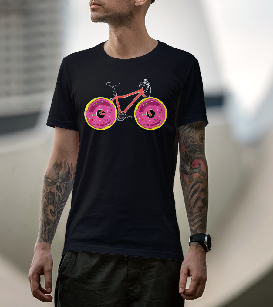 Donut Bicycle Mountain Bike Cycling Humor T-Shirt